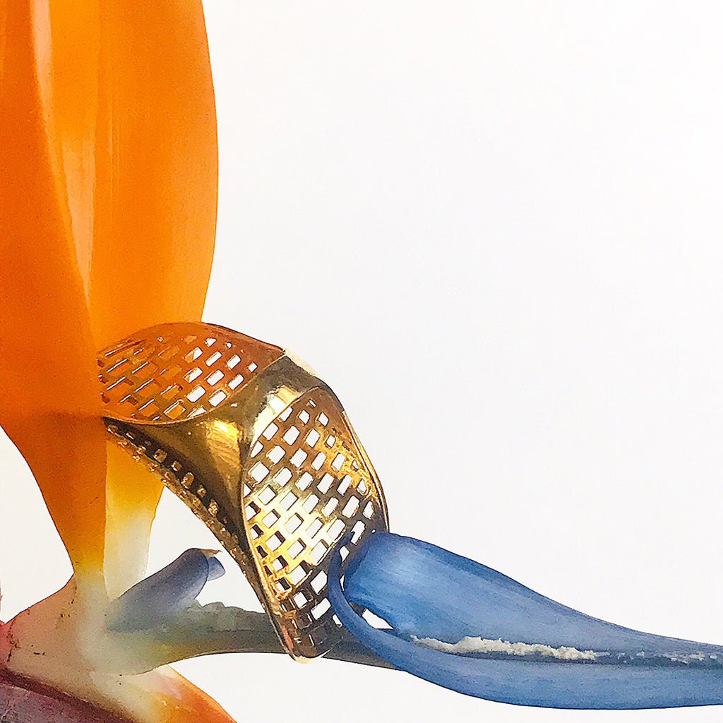 Asosa Gold Mesh Ring – ShopMombasa